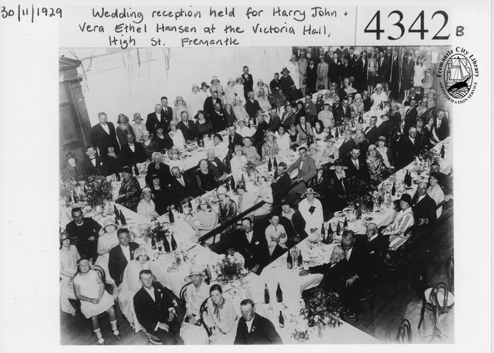 Wedding reception for Harry and Vera Hansen | City of Fremantle Local ...